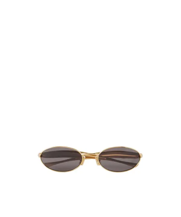 Bottega Veneta Oval Frame Sunglasses - Gray