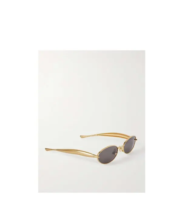 Bottega Veneta Oval Frame Sunglasses - Gray
