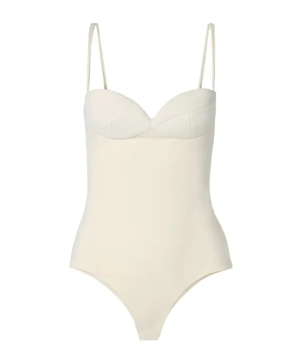 Magda Butrym Thin-strapped One-piece Swimsuit - Cream