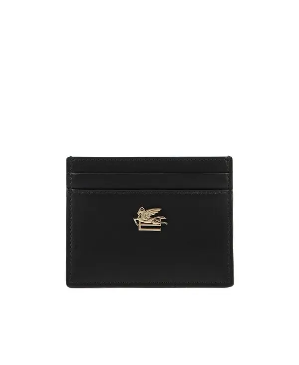 Etro Leather Credit Card Holder With Pegaso