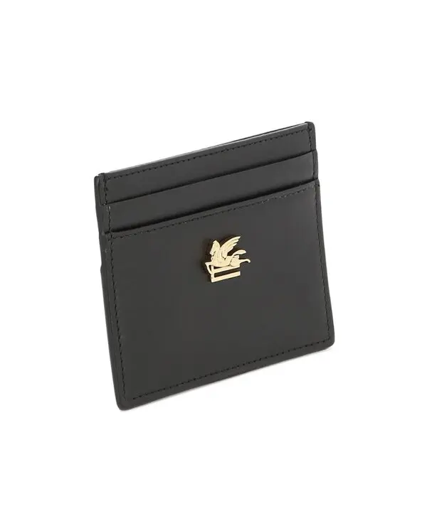 Etro Leather Credit Card Holder With Pegaso