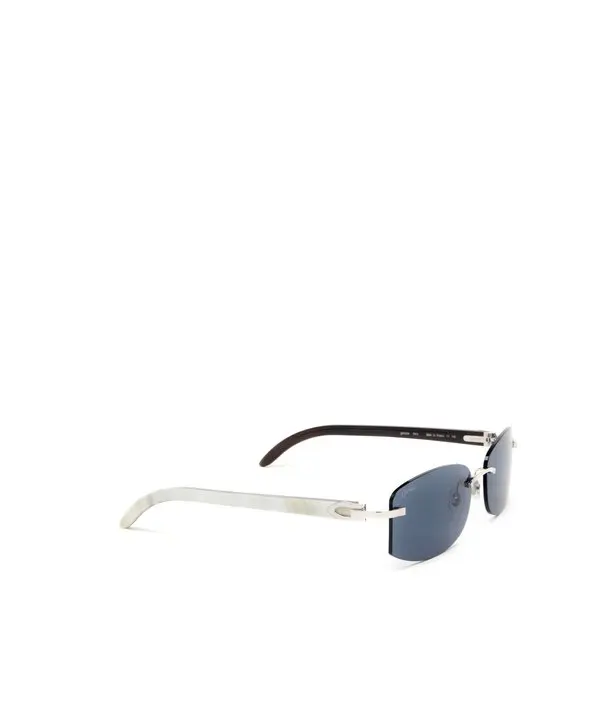 Cartier Rectangular Rimless Sunglasses