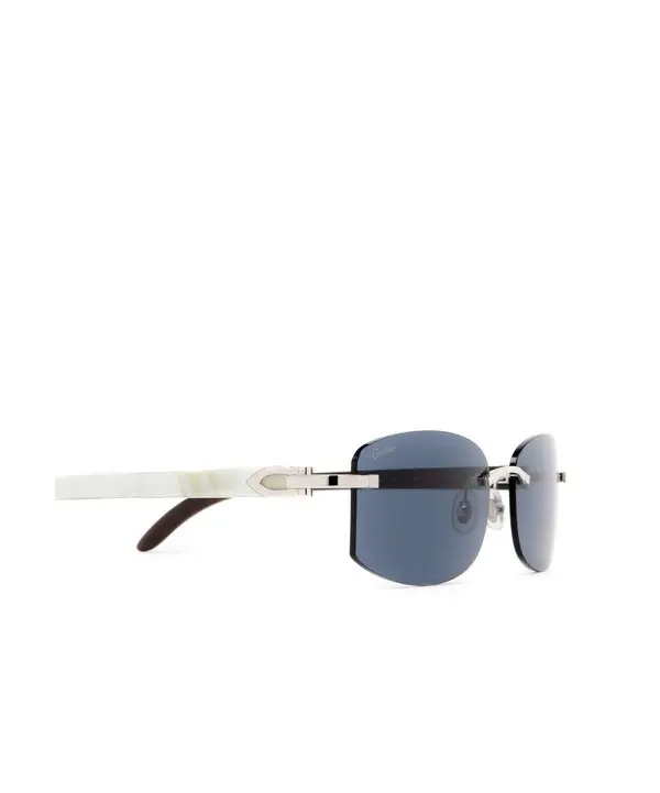 Cartier Rectangular Rimless Sunglasses