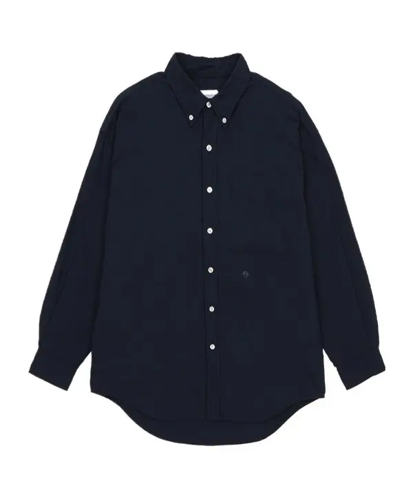 Nanamica Lapel Collar Long Sleeve Shirt - Deep Navy Blue