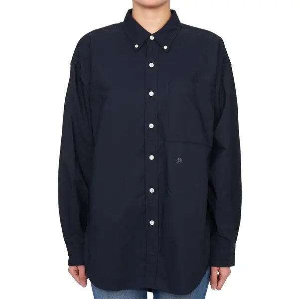 Nanamica Lapel Collar Long Sleeve Shirt - Deep Navy Blue