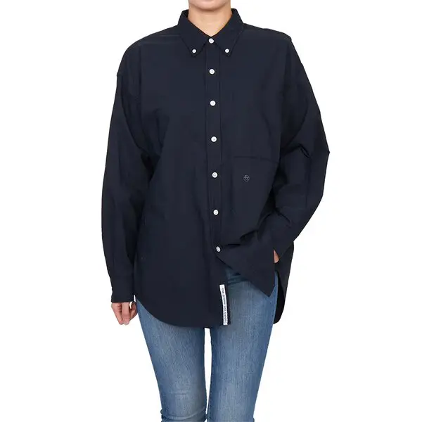 Nanamica Lapel Collar Long Sleeve Shirt - Deep Navy Blue