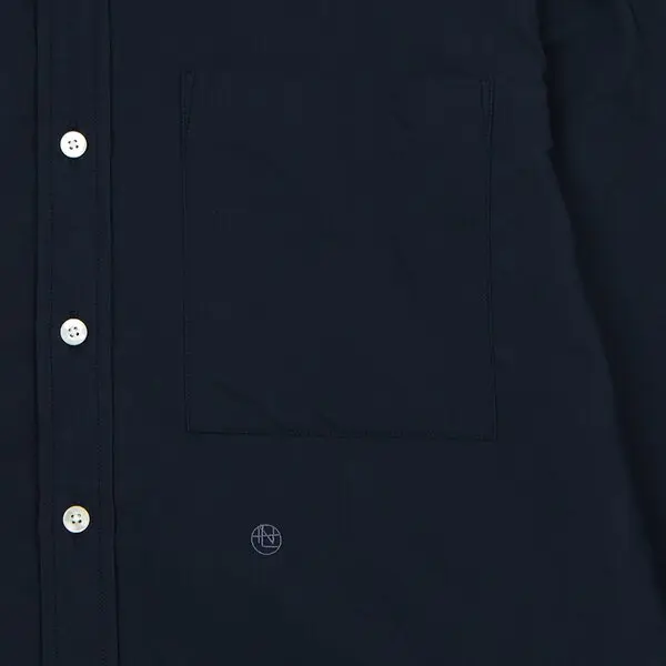 Nanamica Lapel Collar Long Sleeve Shirt - Deep Navy Blue