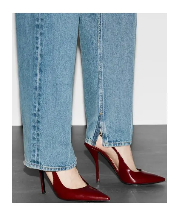 Gucci Logo Patch Low-rise Straight-leg Jeans