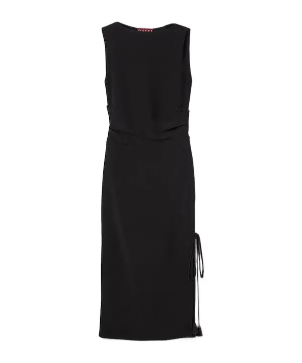 Gucci Silk Crêpe Dress With Embroidery - Black