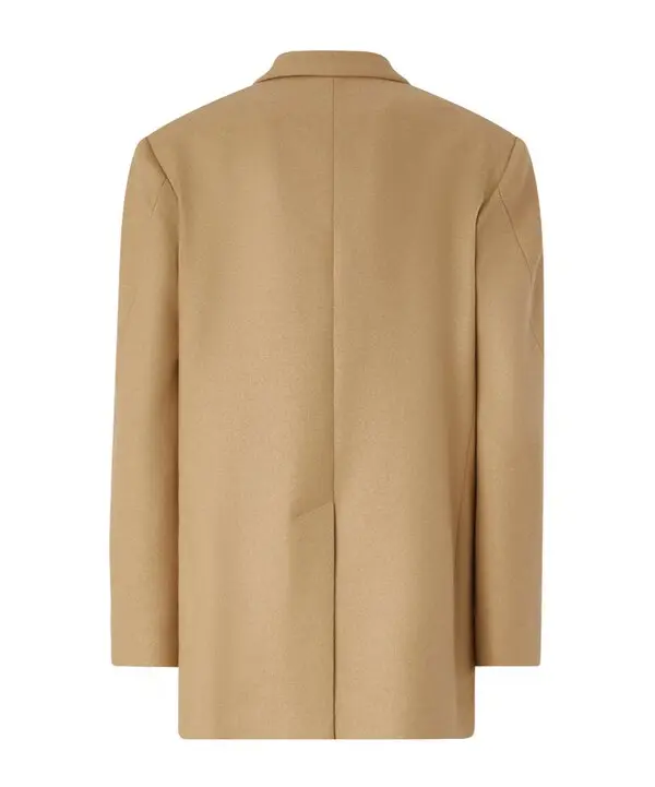 Pinko Double-breasted Collared Button-up Jacket - Nude