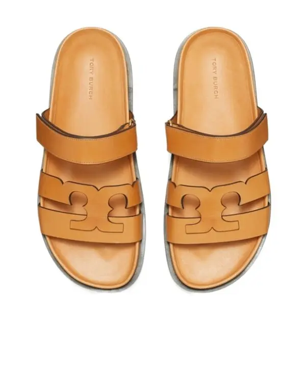 Tory Burch Ines Sport Slides - Camel