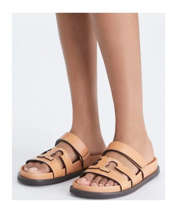 Tory Burch Ines Sport Slides - Camel