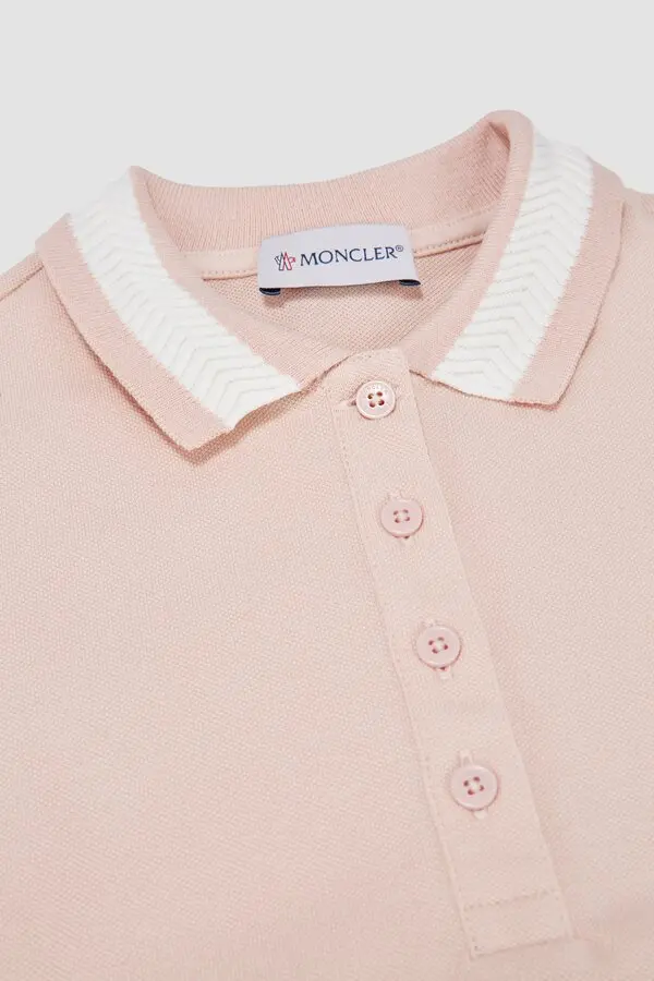 Moncler Logo Embroidered Flared Polo Dress