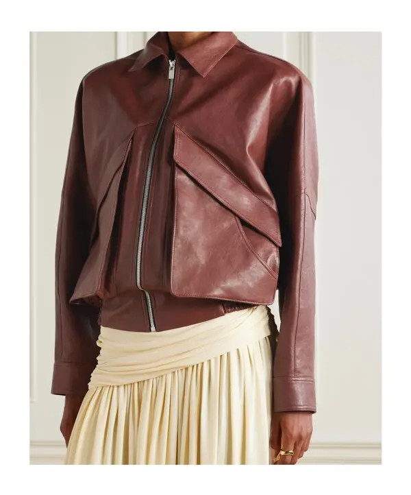 Magda Butrym Leather Jacket - Red