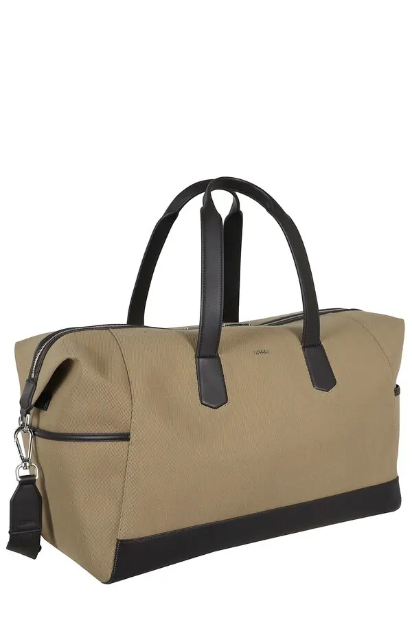 Hugo Boss Zipper Travel Bag With Top Handle And Adjustable Shoulder Strap