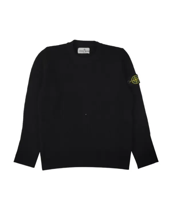 Stone Island Signature Compass-motif Knitted Jumper - Black