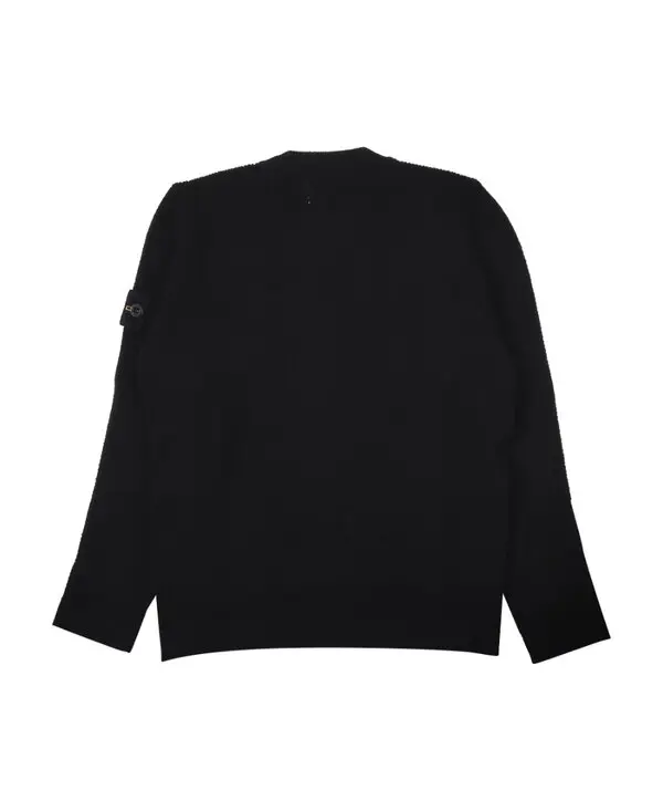 Stone Island Signature Compass-motif Knitted Jumper - Black
