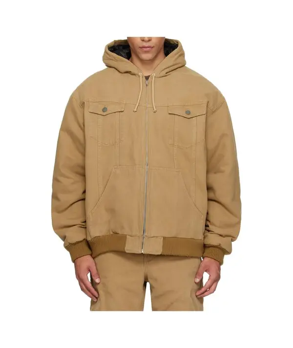 EGONLAB Canvas Hooded Jacket - Camel