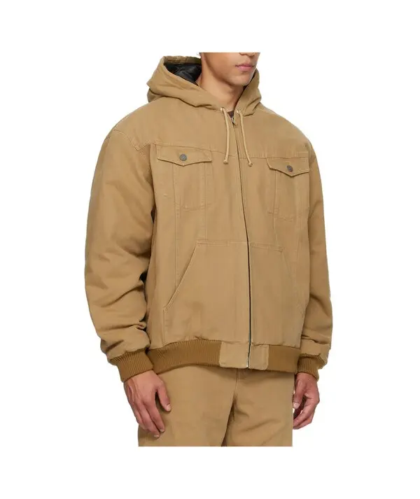 EGONLAB Canvas Hooded Jacket - Camel