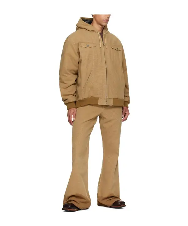 EGONLAB Canvas Hooded Jacket - Camel