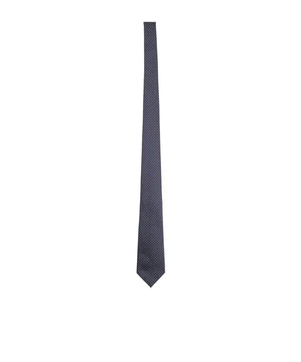 Giorgio Armani Logo Patch Neck Tie - Black