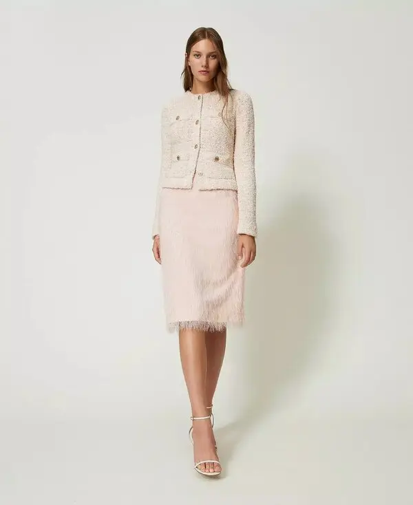TWINSET Feather Detail Skirt