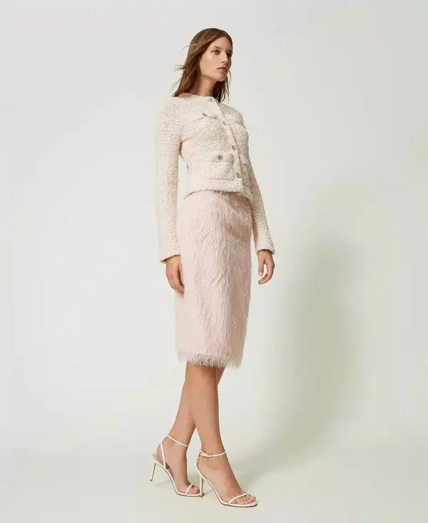 TWINSET Feather Detail Skirt