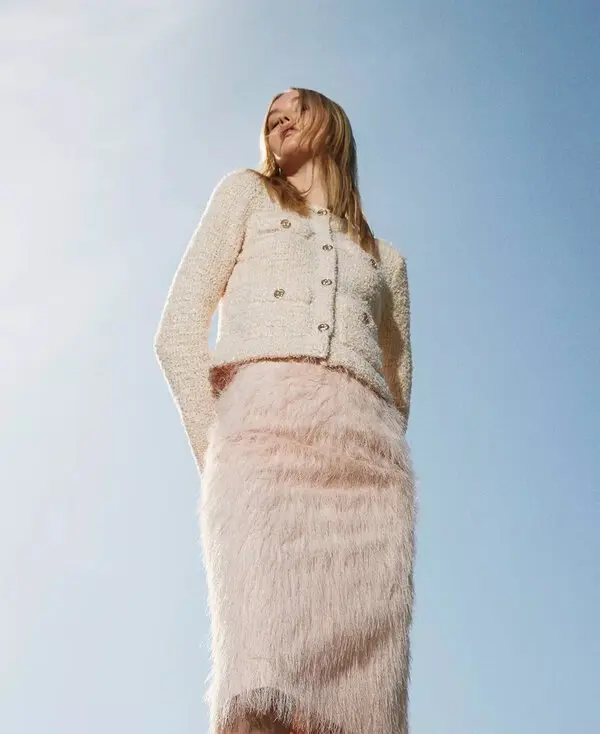 TWINSET Feather Detail Skirt