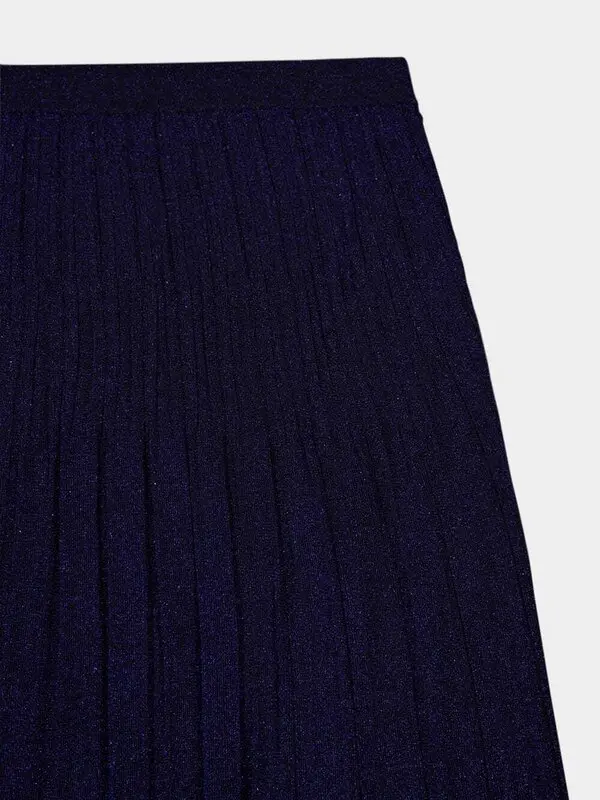 Zimmermann Ribbed Lurex Midi Skirt - Black