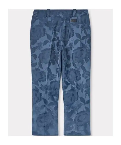 Kenzo Peonies Cropped Jacquard Pants