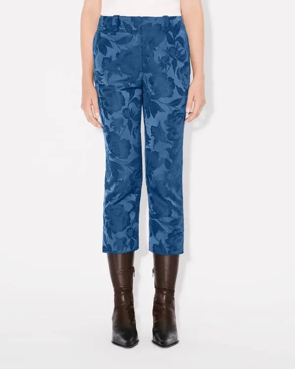 Kenzo Peonies Cropped Jacquard Pants
