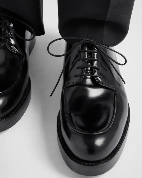 Prada Almond Toe Derby Shoes