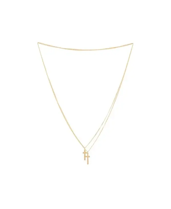 Dsquared2 Layered Cross Pendant Necklace - Yellow