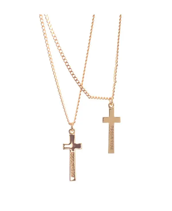 Dsquared2 Layered Cross Pendant Necklace - Yellow