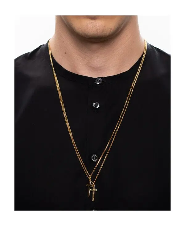 Dsquared2 Layered Cross Pendant Necklace - Yellow