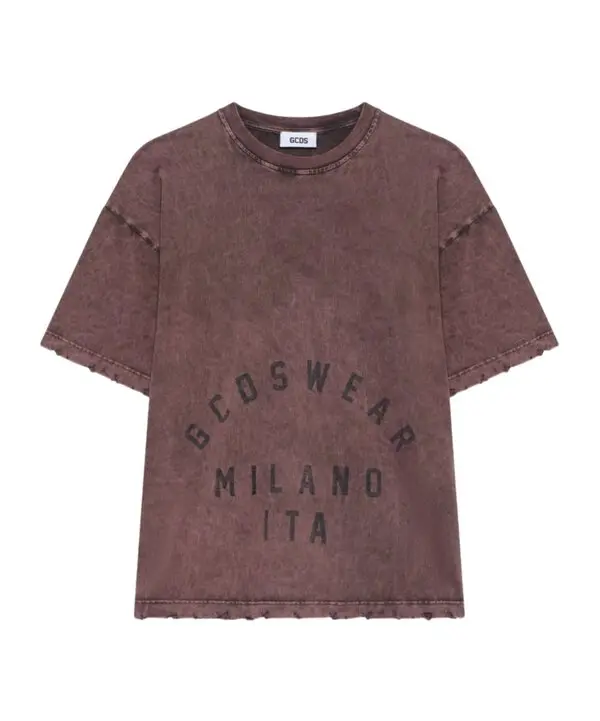 Gcds Distressed-effect Graphic-print T-shirt