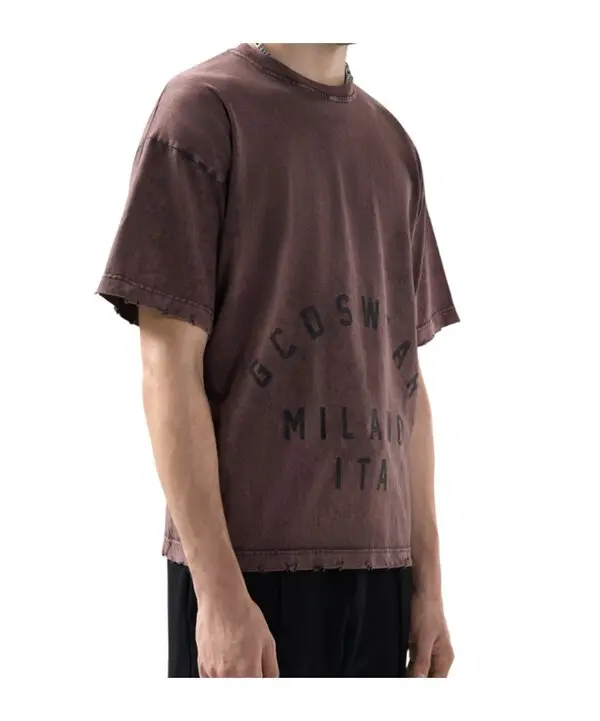 Gcds Distressed-effect Graphic-print T-shirt