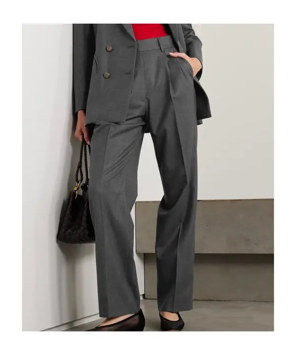 BLAZÉ MILANO Fox Pleated Wool-twill Straight-leg Pants - Black