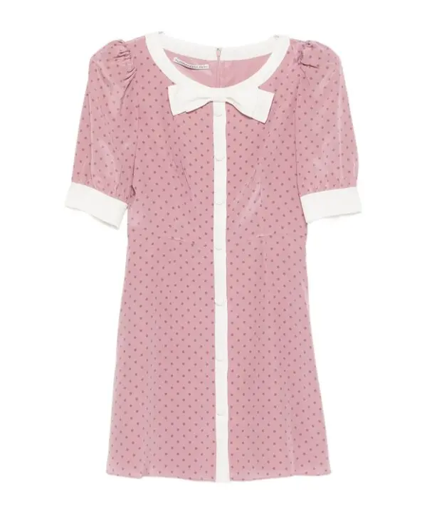 Alessandra Rich Polka Dot Mini Dress