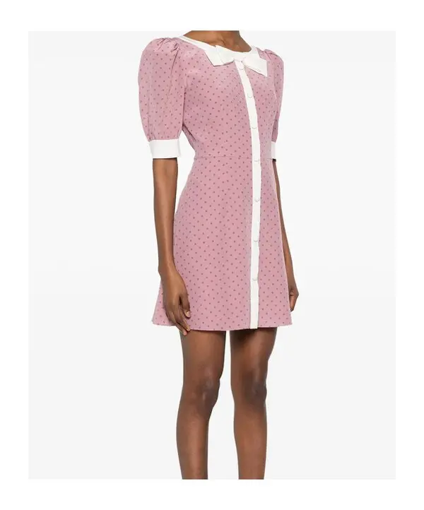 Alessandra Rich Polka Dot Mini Dress