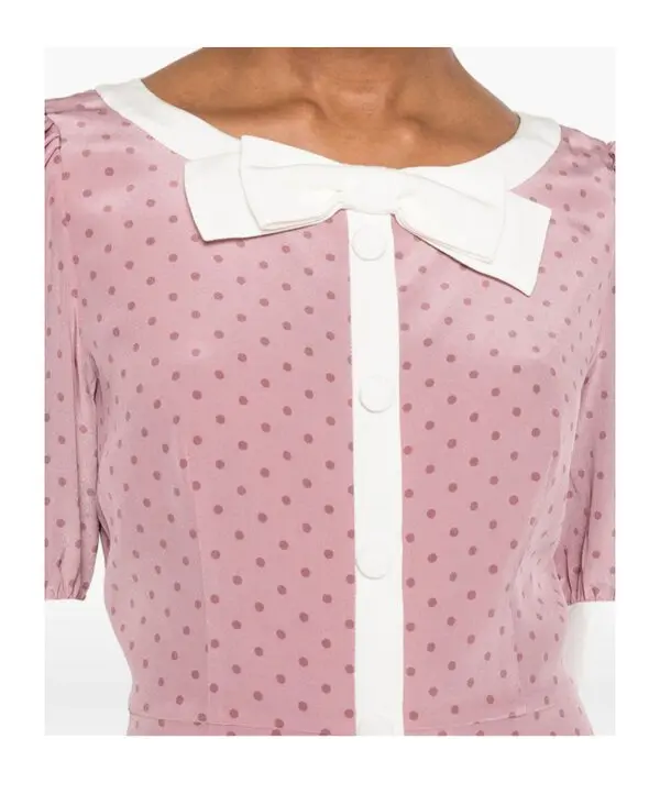 Alessandra Rich Polka Dot Mini Dress