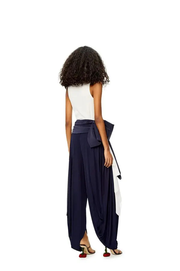Loewe Peplum Draped Belt In Silk