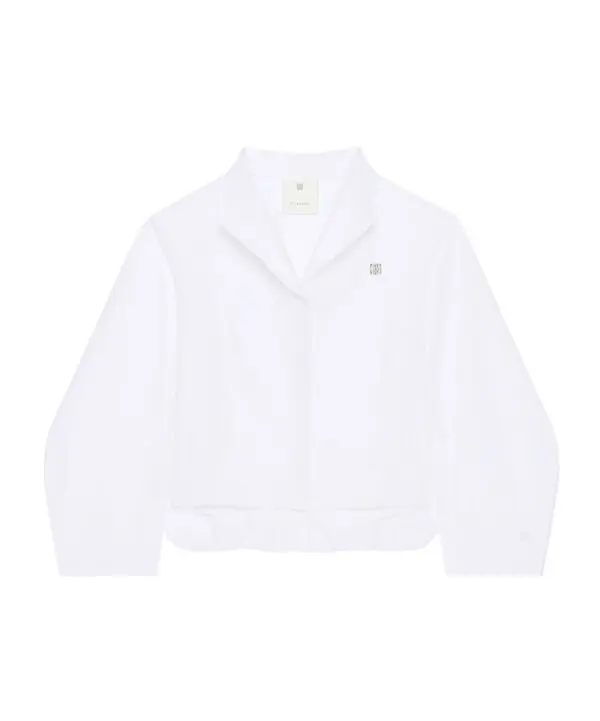 Givenchy Logo Plaque Collared Shirt - White