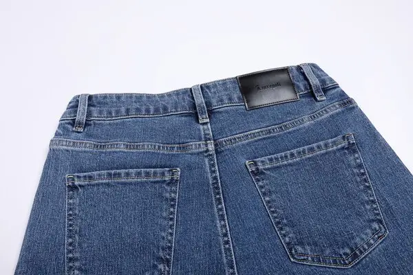 LIUREGALI Long Ribbon Detail Denim Shorts