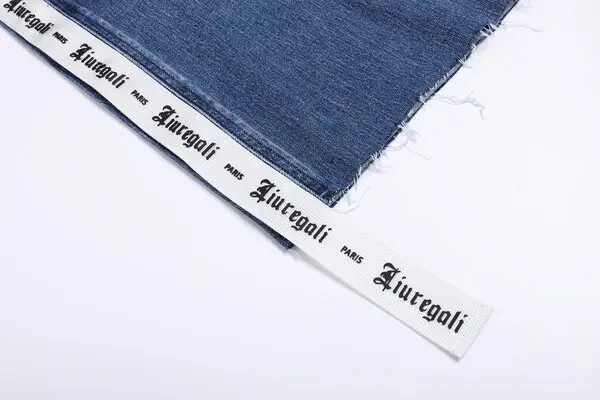 LIUREGALI Long Ribbon Detail Denim Shorts