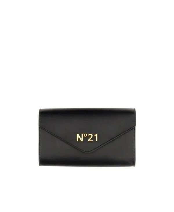 N.21 Chain Logo Wallet - Black