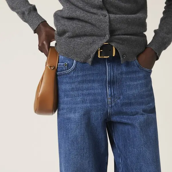 Miu Miu High Waisted Flared Jeans - Navy