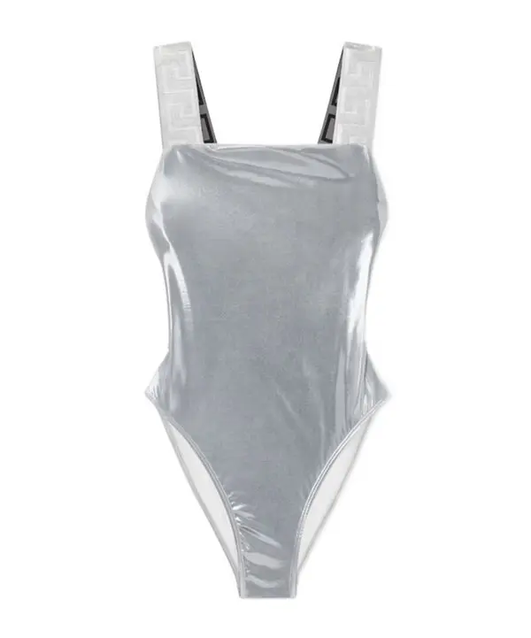 Versace Metallic One-piece Swimsuit - Silver