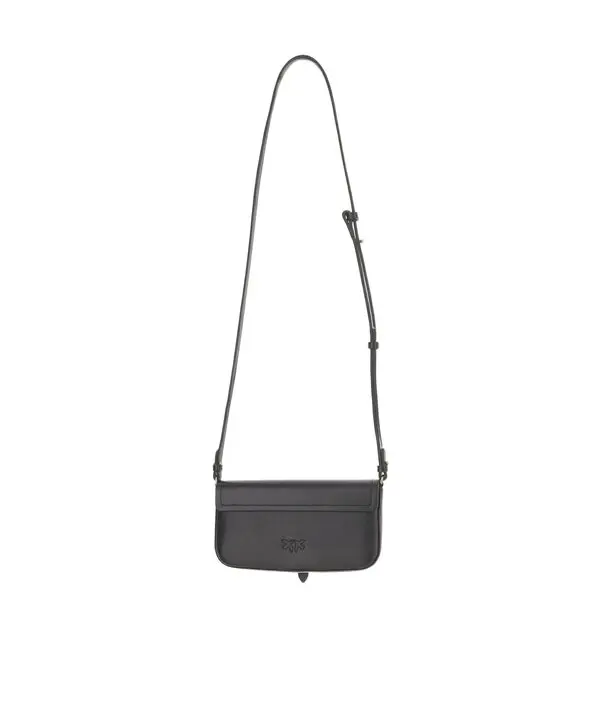 Pinko Logo Detailed Crossbody Bag - Black