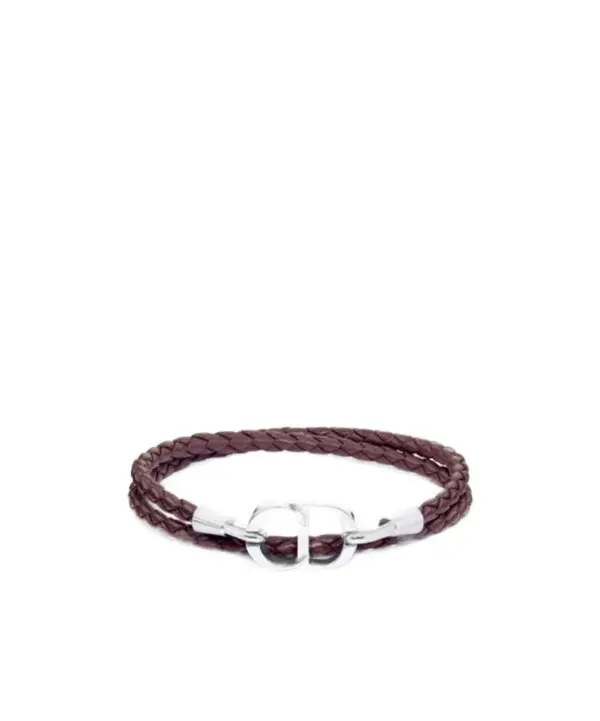 Dior Cd Icon Braided Leather Bracelet - Multicolor